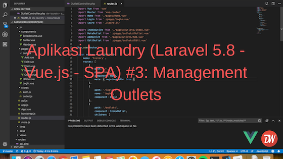 Aplikasi Laundry Laravel Vue Js Spa Management Outlets