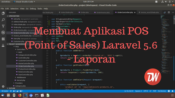 (Part 8) Membuat Aplikasi POS (Point of Sales) Laravel 5.6 - Laporan - Daeng Web