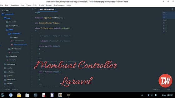 Membuat Controller pada Laravel - Daeng Web