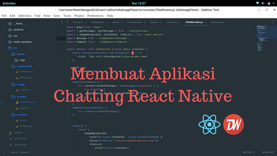 Membuat Aplikasi Chatting React Native - Daeng Web